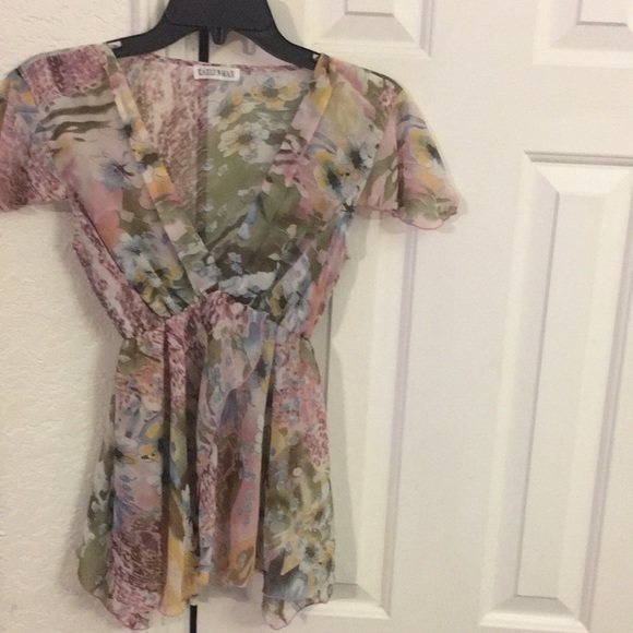 Kaelyn-Max | Tops | Kaelyn Max Sheer Asymmetrical Top | Poshmark